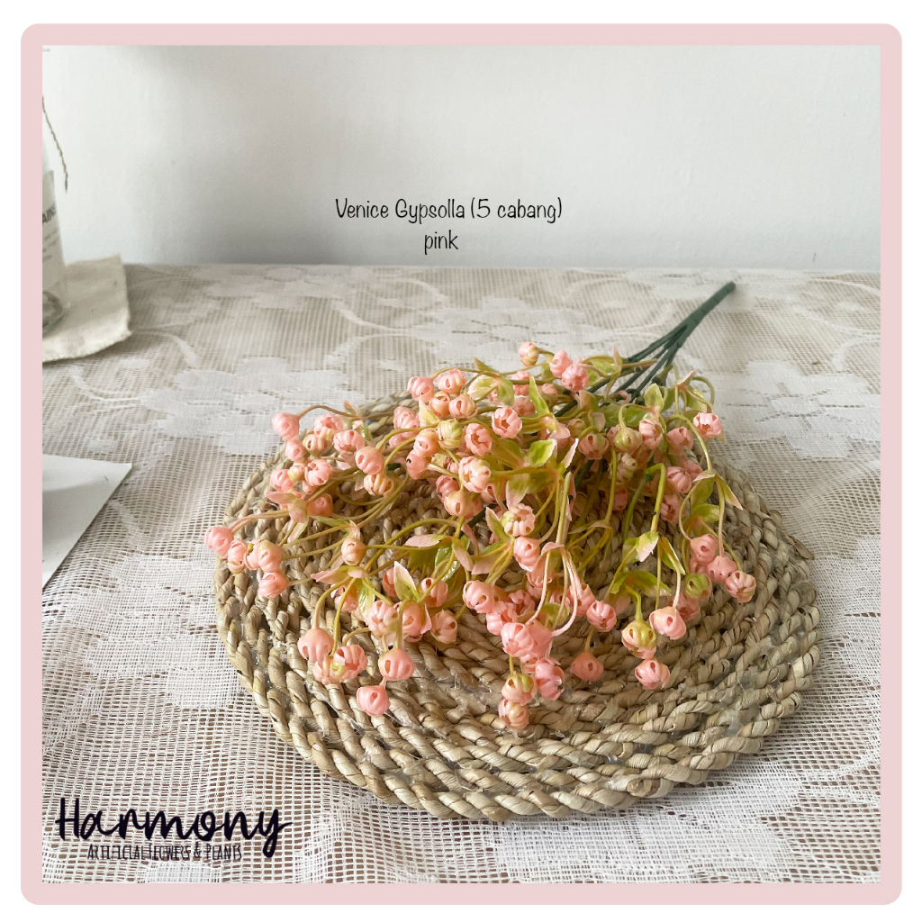 Jual bunga baby breath artificial venice gypsolla rumput plastik filler ...