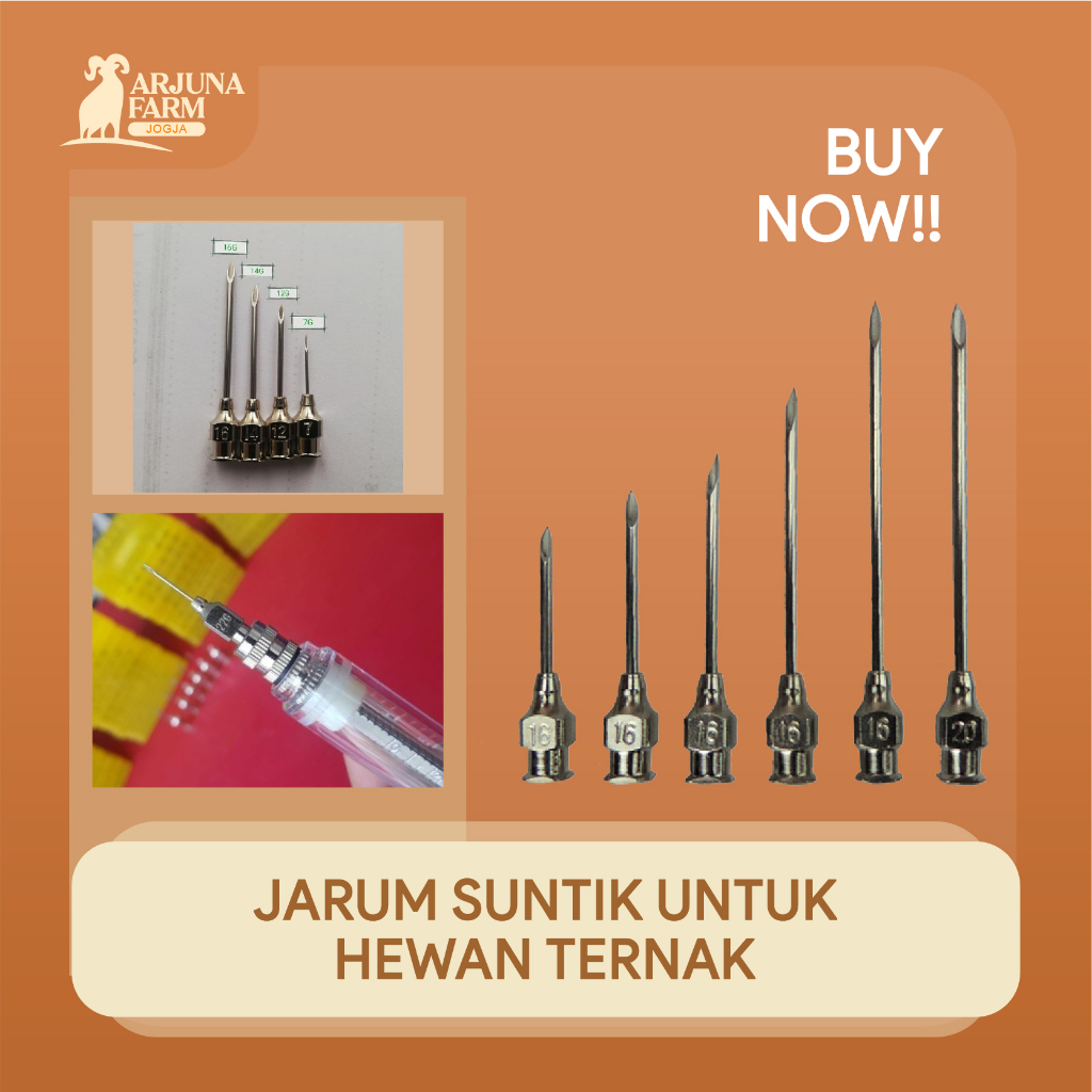 Jual Jarum Suntik Hewan Ternak Kambing Sapi Domba Kerbau 1 Box Cod Dan ...