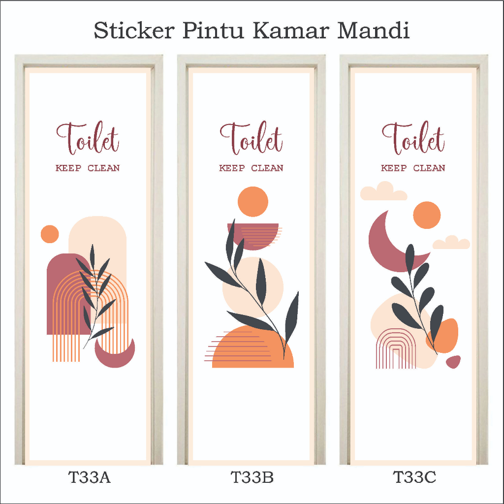 Jual sticker pintu kamar mandi , sticker pintu toilet | Shopee Indonesia