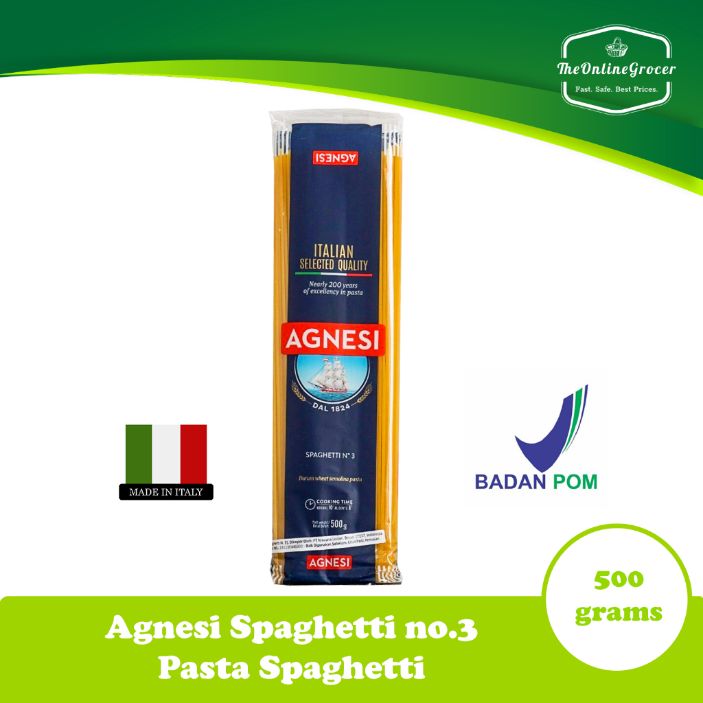 Jual Agnesi Spaghetti No.3 500gr - Pasta Spaghetti | Shopee Indonesia