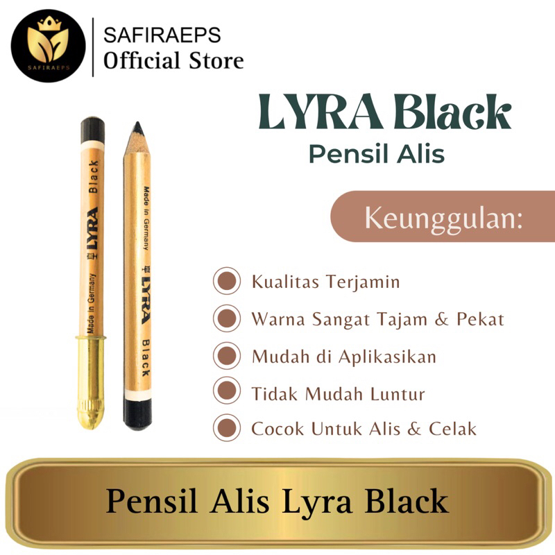 Jual Lyra Pensil Alis Black Original - Pensil Alis Lyra - Bisa Untuk Celak | Shopee Indonesia