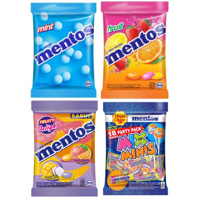 Jual PERMEN MENTOS 135 G ALL VARIANT FRUIT MINT FRUTY DELIGHT | Shopee ...