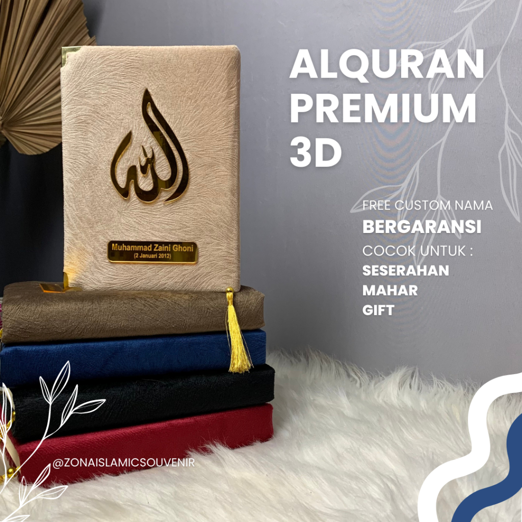 Jual Cetak Souvenir Al Quran Only Premium 3d Box Hitam Eksklusif Al