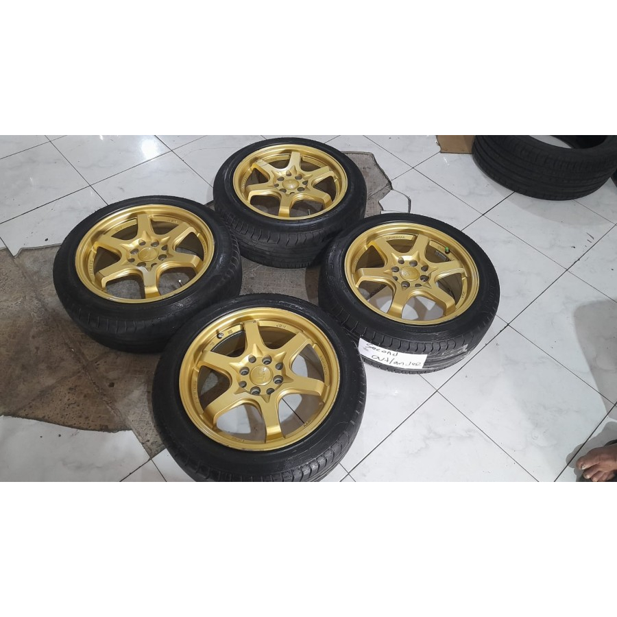 Jual Velg Mobil Bekas Racing Second Hsr sty Ring 16 Lubang 4x100 4x114 Ban 195 50 R16 Brio agya ...
