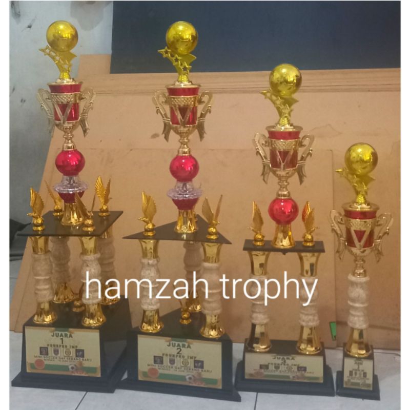 Jual trophy piala 1 set marmer juara 1234 ( kaki 4,3,2,1 ) | Shopee ...