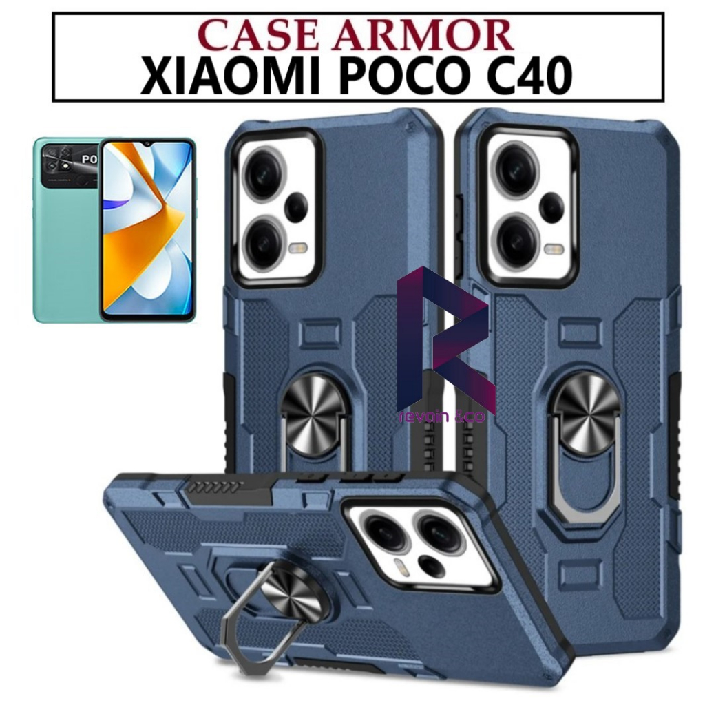 Jual Case Armor XIAOMI POCO C40 Iring Cincin Magnetic Kesing Hp Protect ...