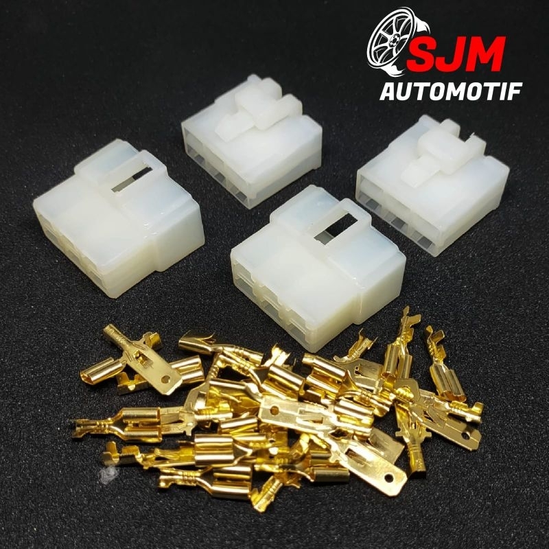 Jual soket socket konektor kabel 6 pin male female besar BAHAN NYLON ...