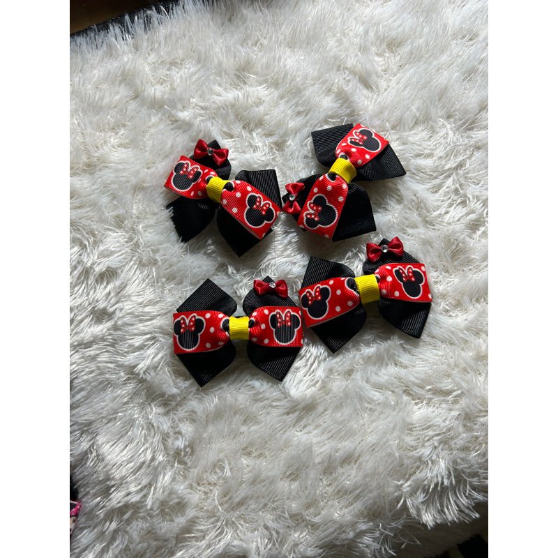 Jual pita jepit rambut mickey mouse merah hitam thailand | Shopee Indonesia