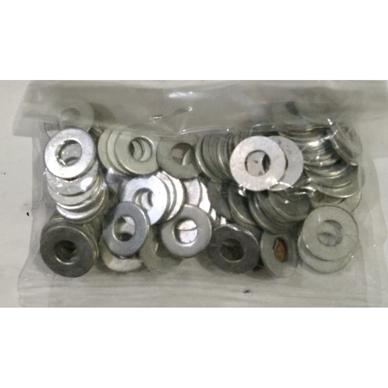 Jual 100 pcs Ring plat M5 putih galvanis untuk baut 8 | Shopee Indonesia