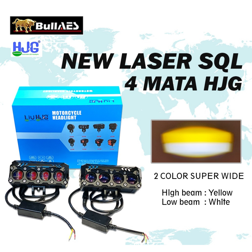 Jual Lampu Laser SQL 4 Mata Hi Loo 50 Watt Purple Lens Driver Eksternal | Shopee Indonesia