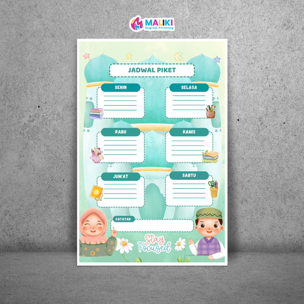 Jual Poster Jadwal Piket Kelas aesthetic | Shopee Indonesia