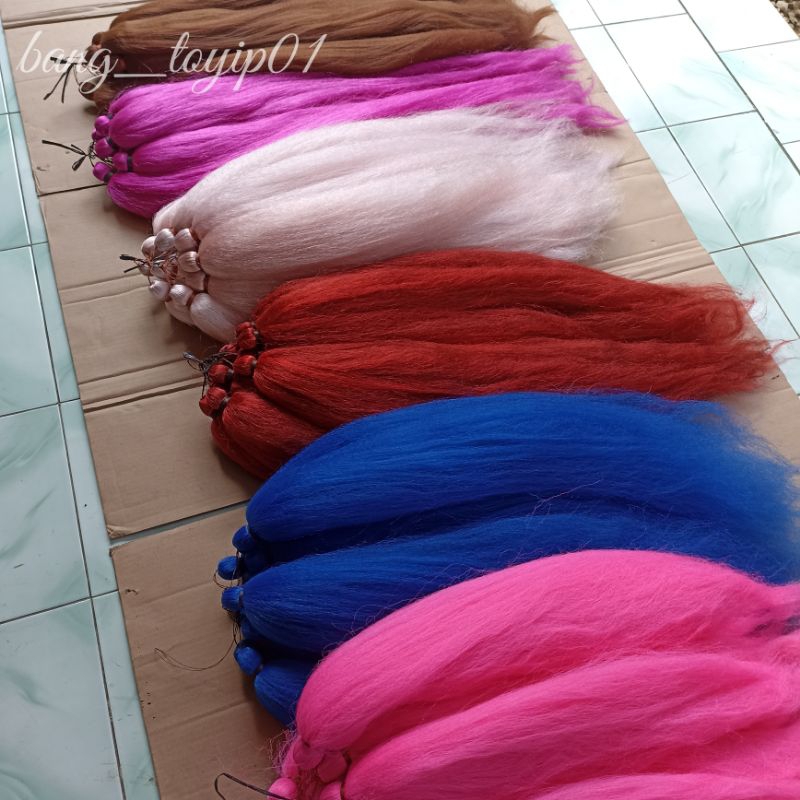 Jual RAMBUT CEMARA WARNA PANJANG 70CM HALUS | Shopee Indonesia