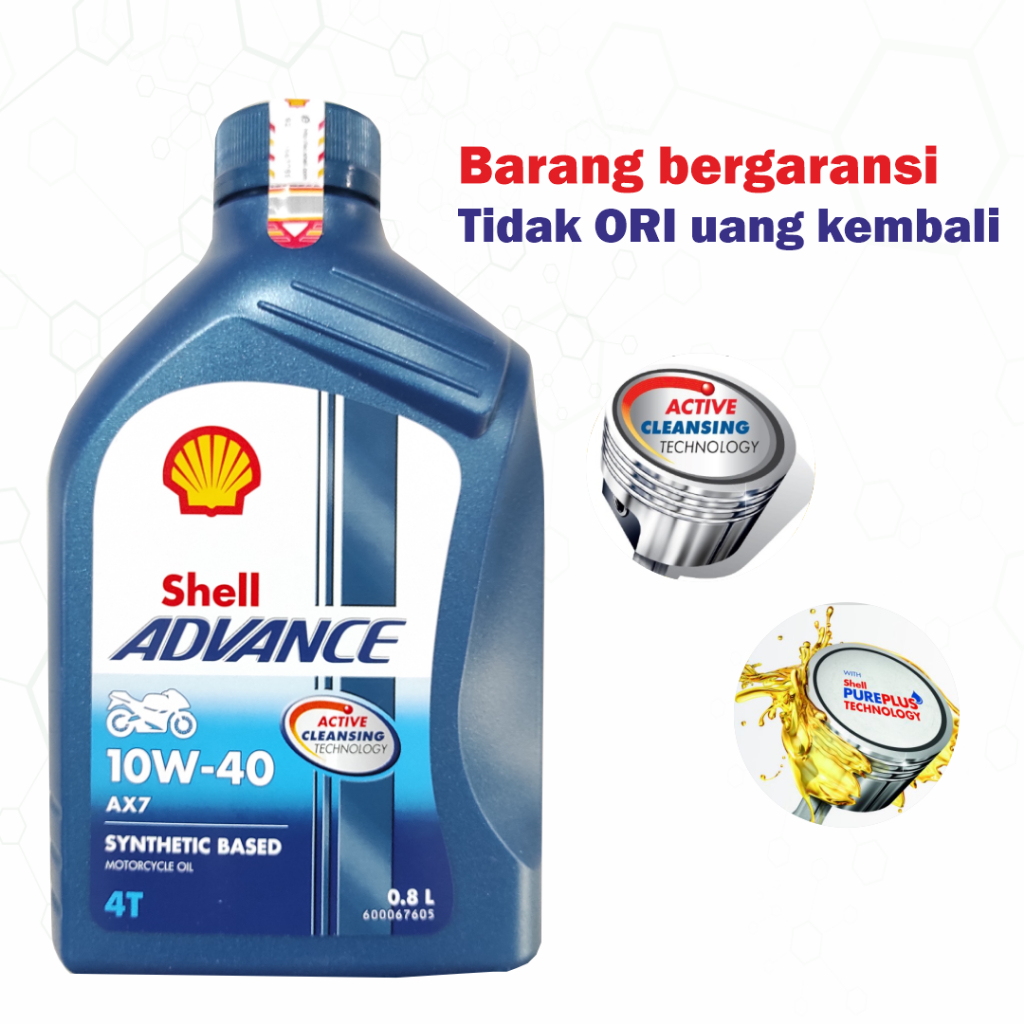 Jual Oli Shell Advance AX7 800ml 4T 10w40 Oil Mesin Motor Bebek Sport 0 ...