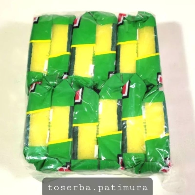 Jual (1 lusin /12 pcs) Sabut Spon Cuci Piring Halus Kasar SUSEMI murah ...