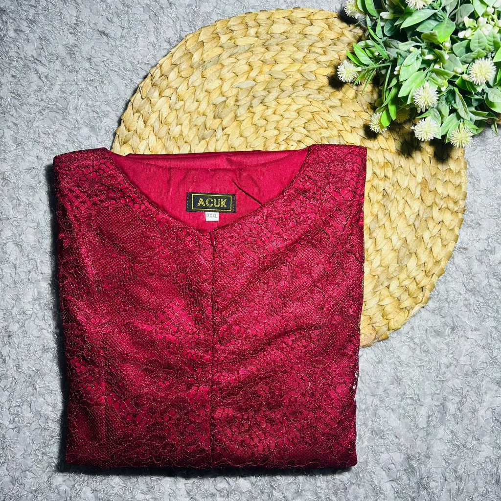 Jual Gamis JUMBO Bahan Katun Toyobo MIx Brukat Import Dress Pesta Kondangan Gamis Brokat LD 120 ...