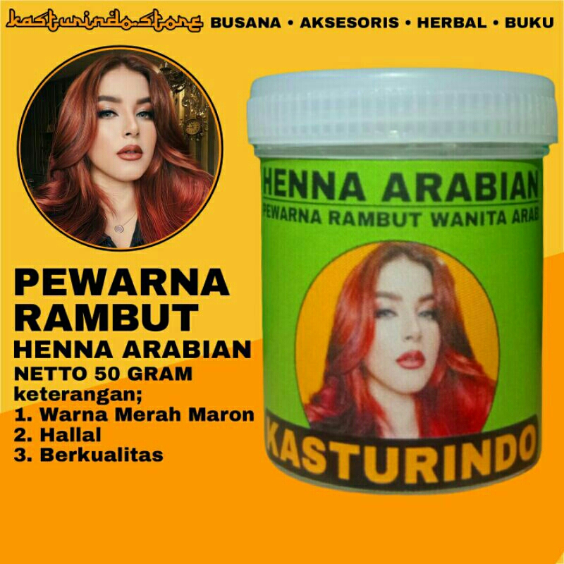 Jual Perwarna Rambut Henna Khas Arab Ukuran 50 Gram | Shopee Indonesia