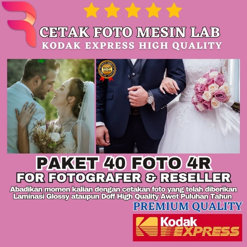 Jual RIVAL PAKET CETAK FOTO 4R 1 ROLL (40 Pcs) UNTUK FOTOGRAFER DAN RESELLER | Shopee Indonesia