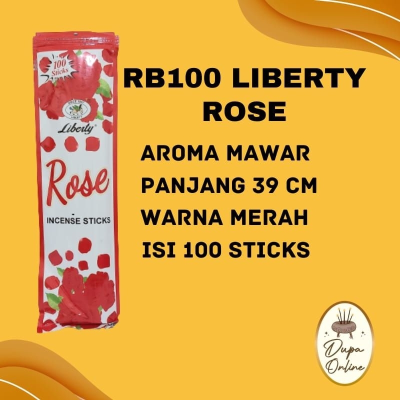 Jual Dupa Hio India Red Bathi Viji Liberty ROSE 39Cm Isi 100 Sticks ...