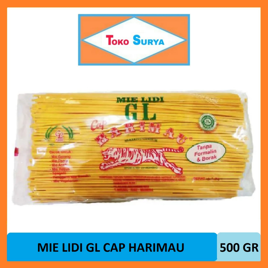 Jual Mie Lidi GL Cap Harimau Mi Kering Gandum 500 Gr | Shopee Indonesia