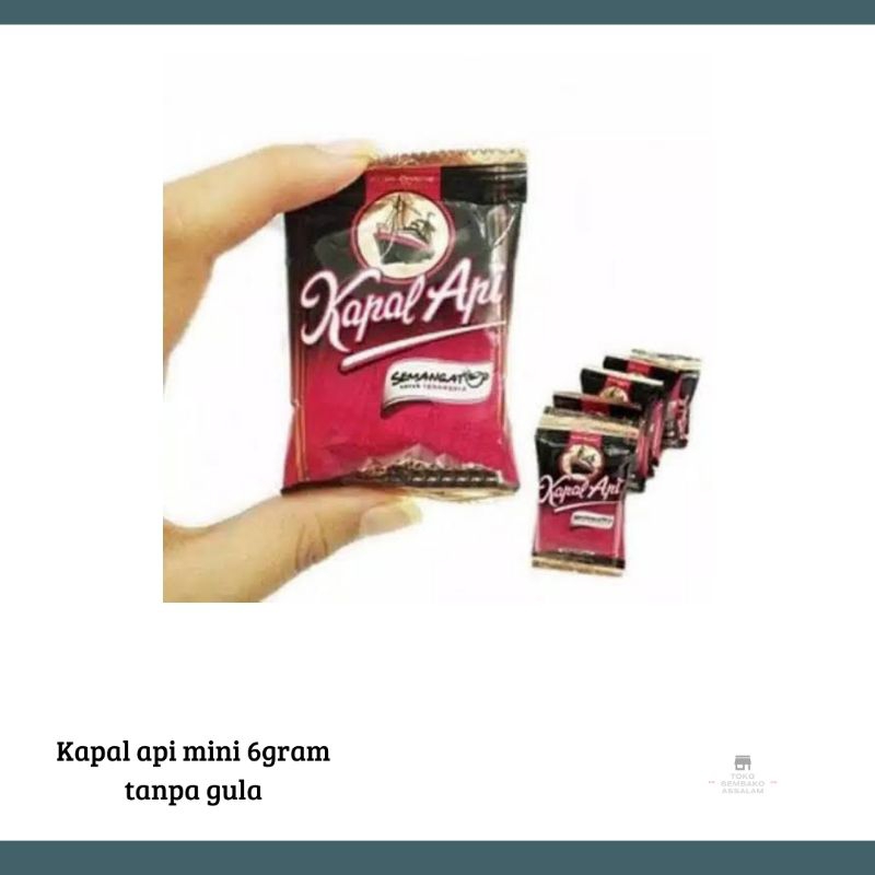 Jual kapal api mini 6 gram 10 sachet kopi tanpa gula | Shopee Indonesia