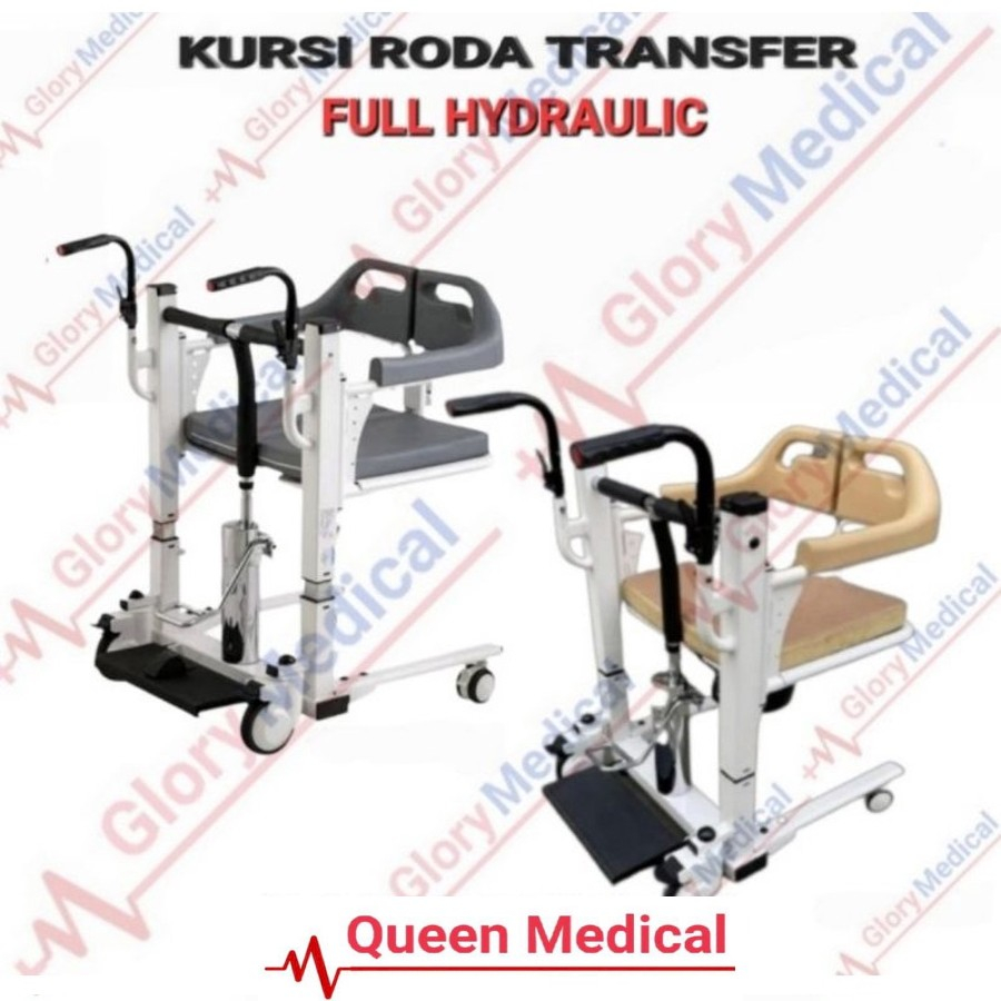 Jual Kursi Roda Transfer Pasien BAB Commode Chair Transport Full ...