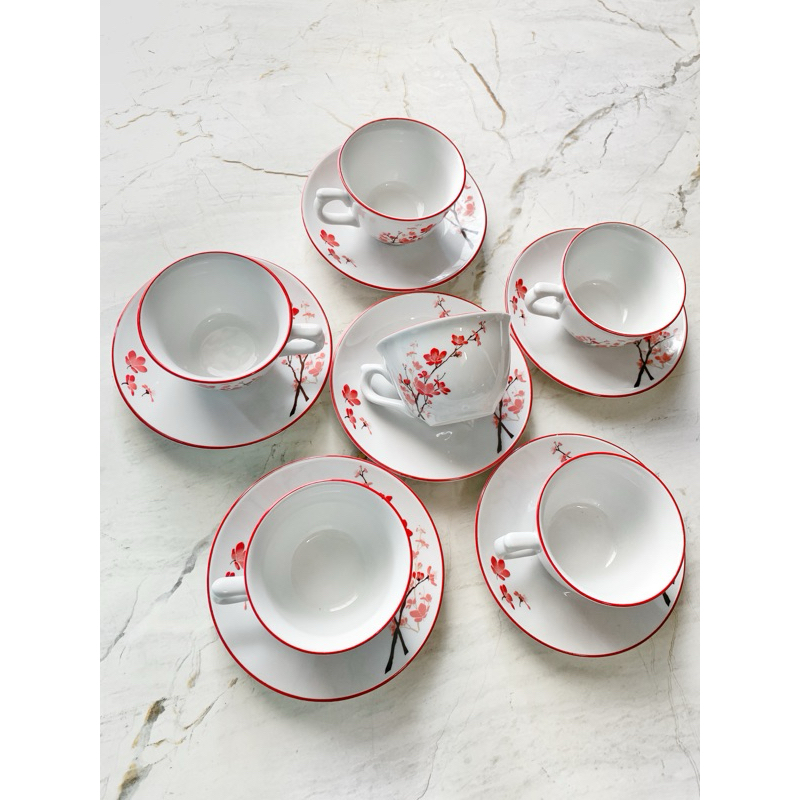 Jual Red Blossom Tea Set | Shopee Indonesia