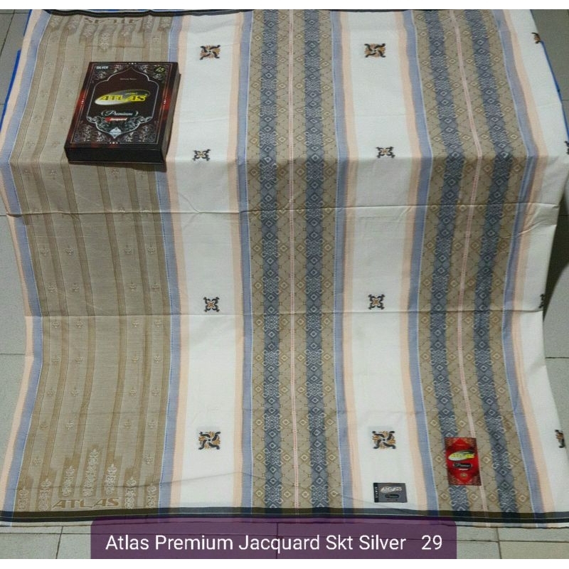 Jual Sarung Atlas Premium Jacquard Songket Silver | Shopee Indonesia