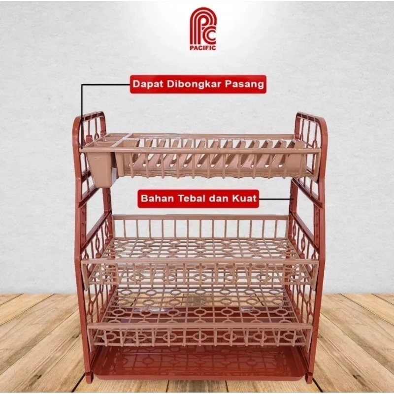 Jual Rak piring Plastik Dengan Nampan Rak Piring Wastafel | Shopee ...