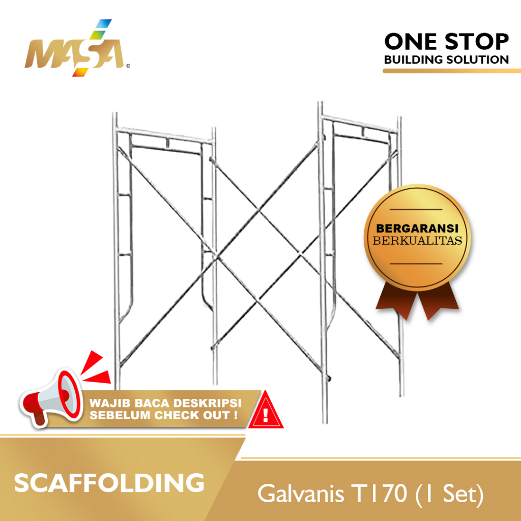 Jual SCAFFOLDING GALVANIS T170 PERANCAH STEGER BERKUALITAS | Shopee ...