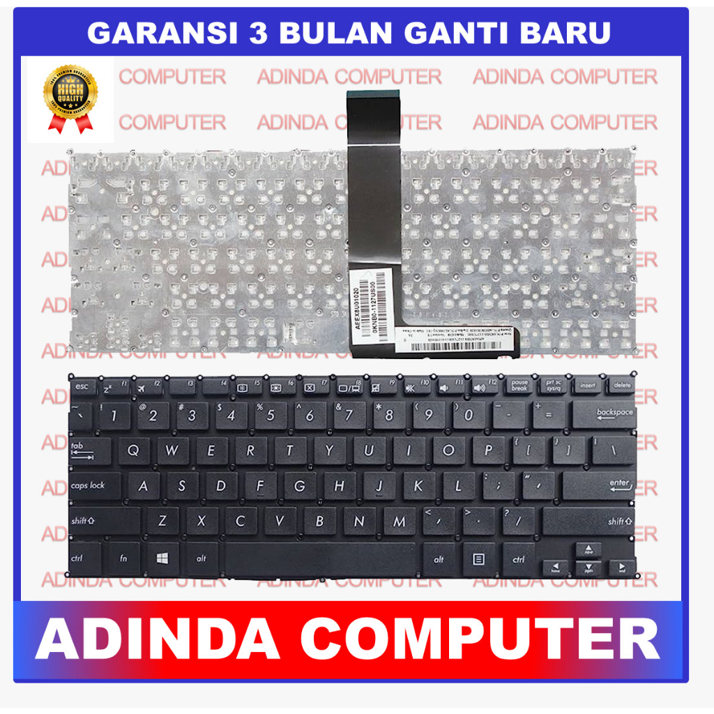 Jual Keyboard Asus Vivobook X200 X200CA X200C X200M X200MA X200LA Black ...