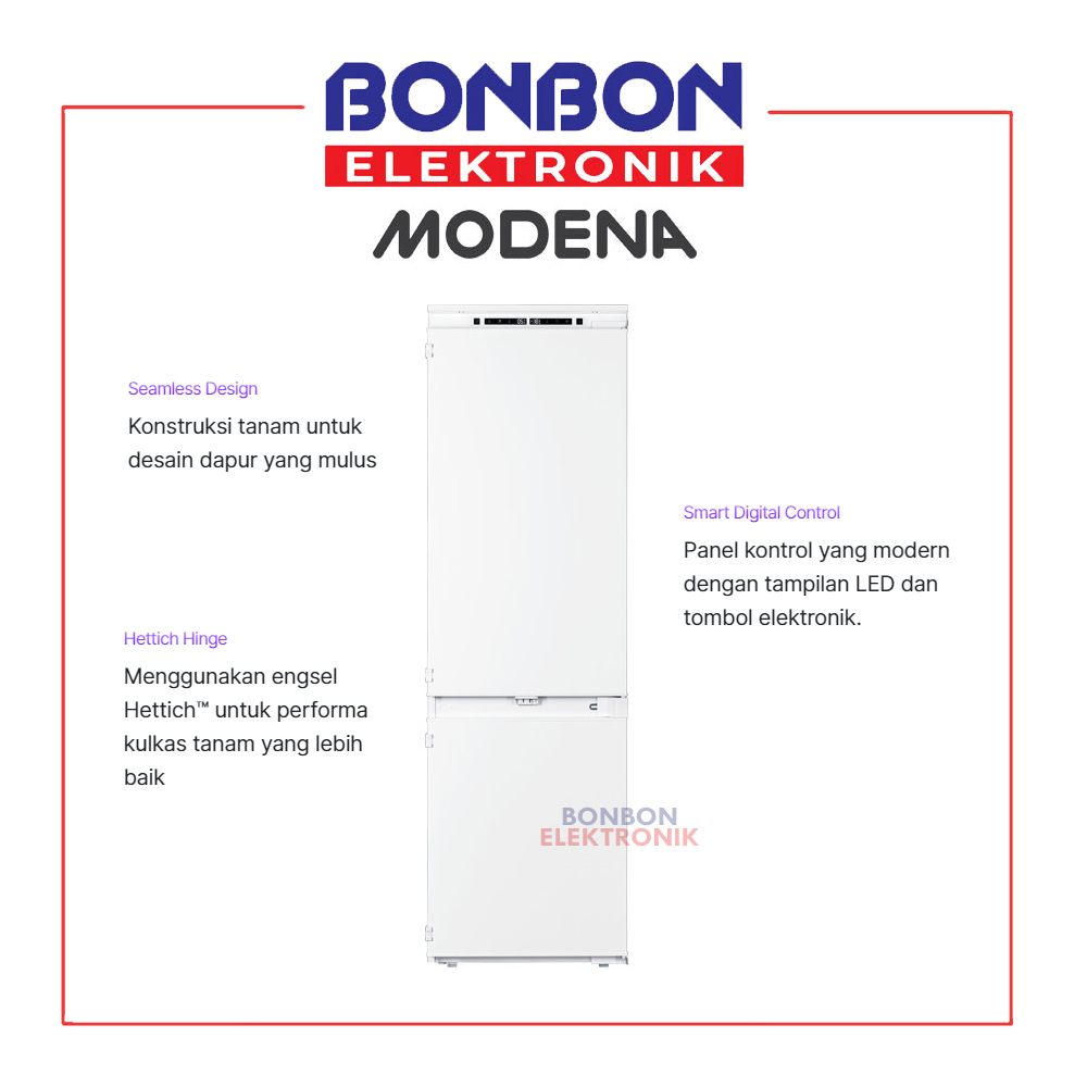 Jual Modena Kulkas Side By Side built-In RF 2930 W / RF2930W | Shopee ...