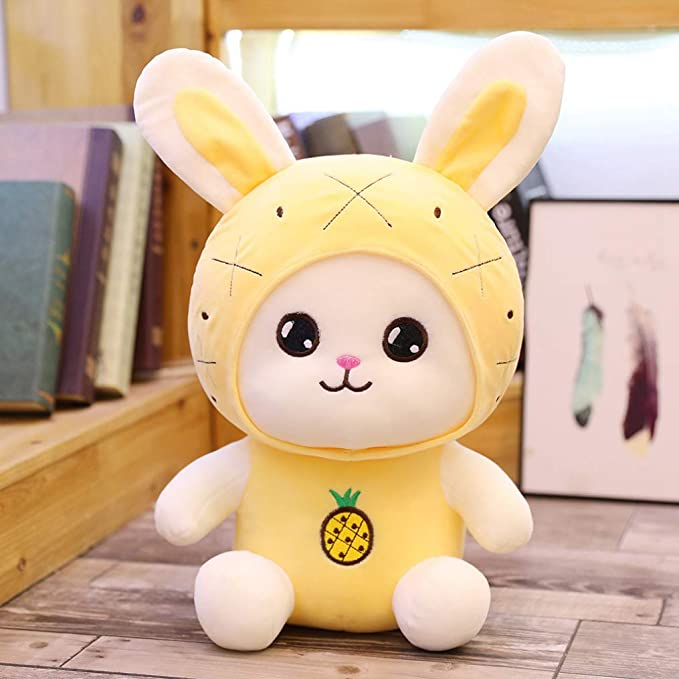 Jual Mainan Boneka Kelinci Strawberry Wortel Flip Lucu Kartun Kelinci ...