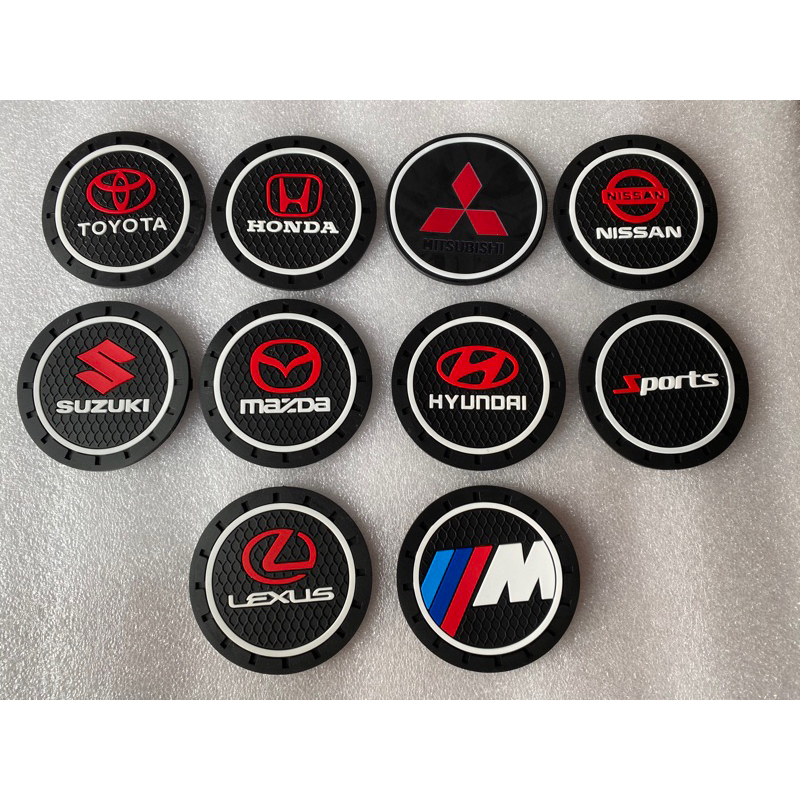 Jual Tatakan Botol Gelas Mobil Anti Slip Logo Mobil | Shopee Indonesia