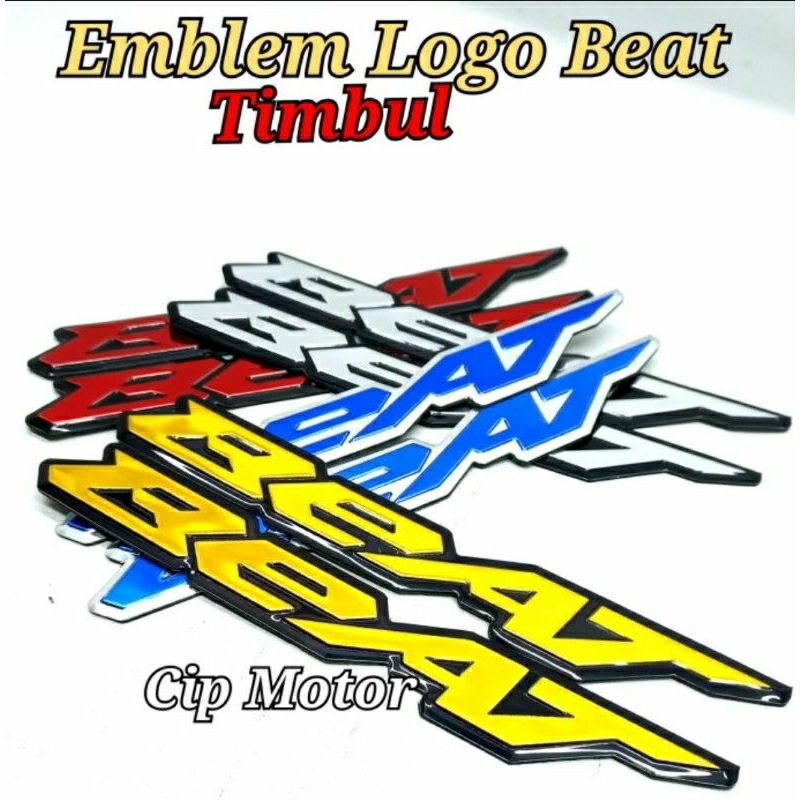 Jual stiker logo beat timbul sticker emblem beat huruf timbul beat ...
