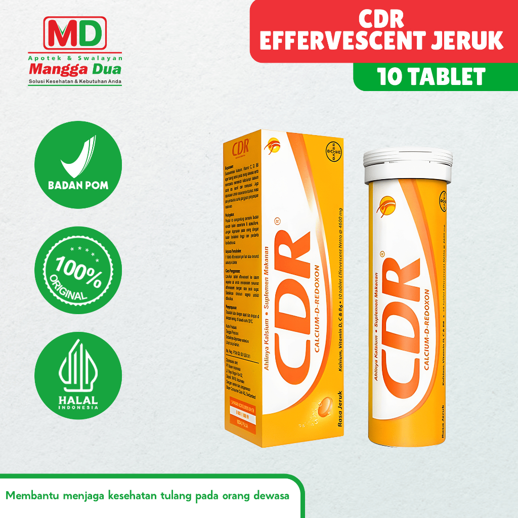 Jual SUPLEMEN KALSIUM CDR SWEET EFFERVESCENT 10 TABLET | Shopee Indonesia