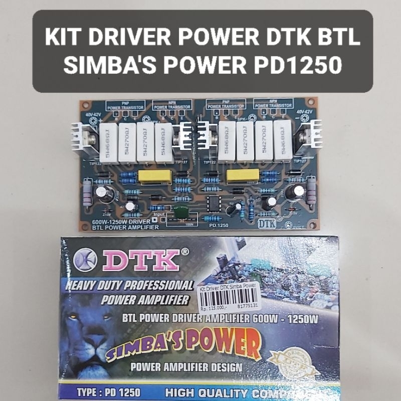Jual DTK Kit Driver Power BTL PD1250 Simba's Power Simba | Shopee Indonesia