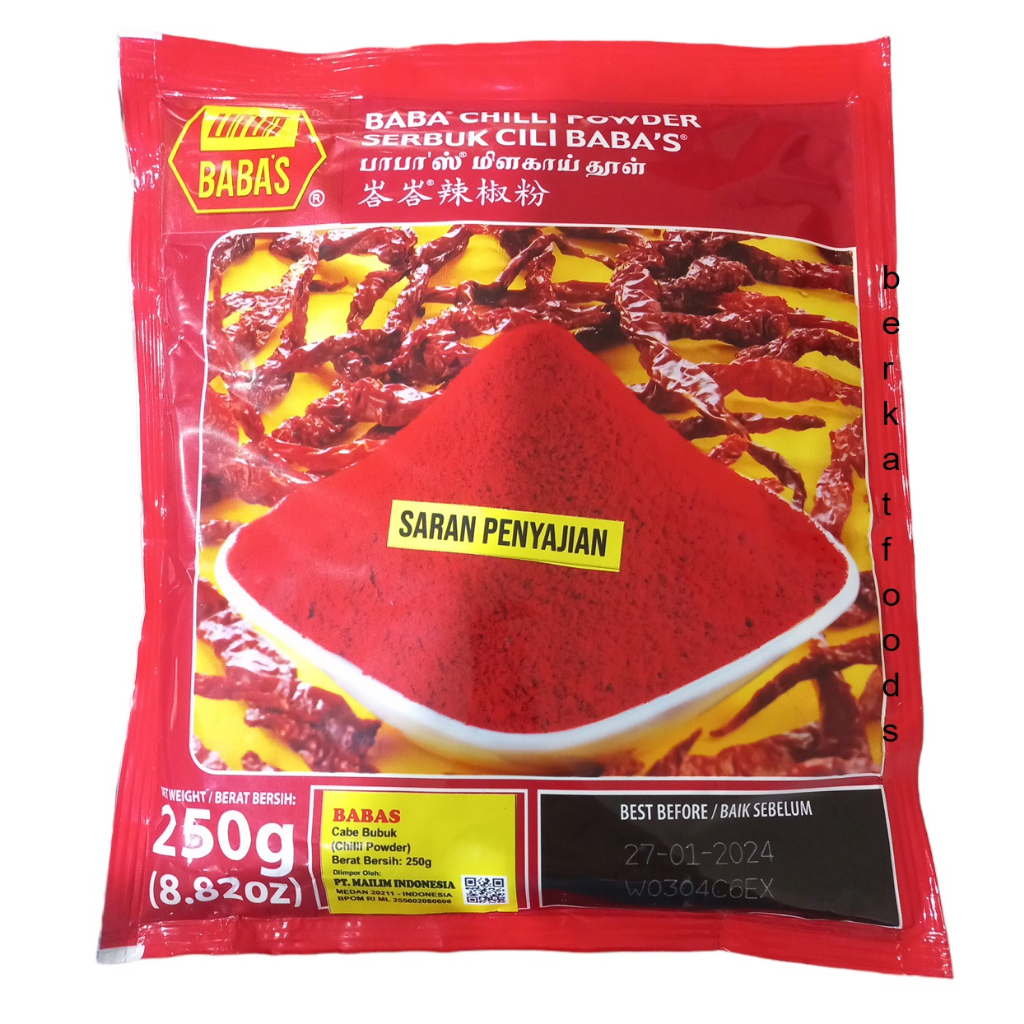 Jual Bubuk Cabai Babas Original Cabe / Chilli Powder Asli Malaysia ...