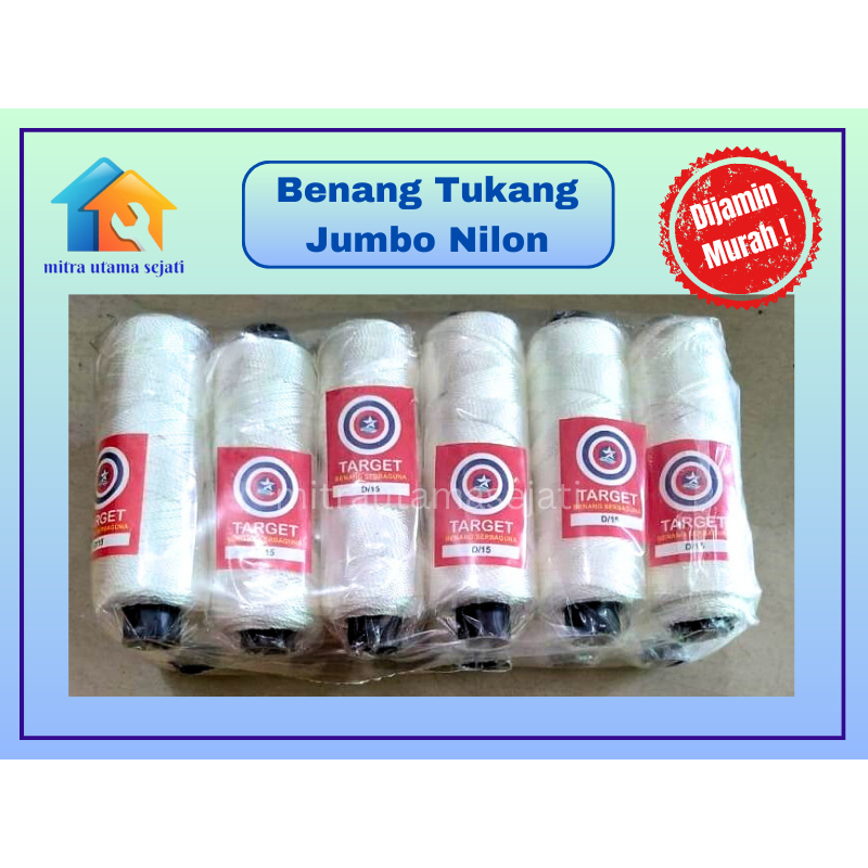 Jual Benang Tukang Jumbo Bangunan Nilon Nylon Tali Sol Senar Putih ...