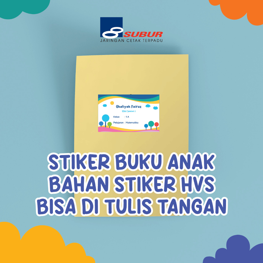 Jual MIN ORDER 4 SET - STICKER BUKU ANAK BISA TULIS TANGAN STICKER HVS ...