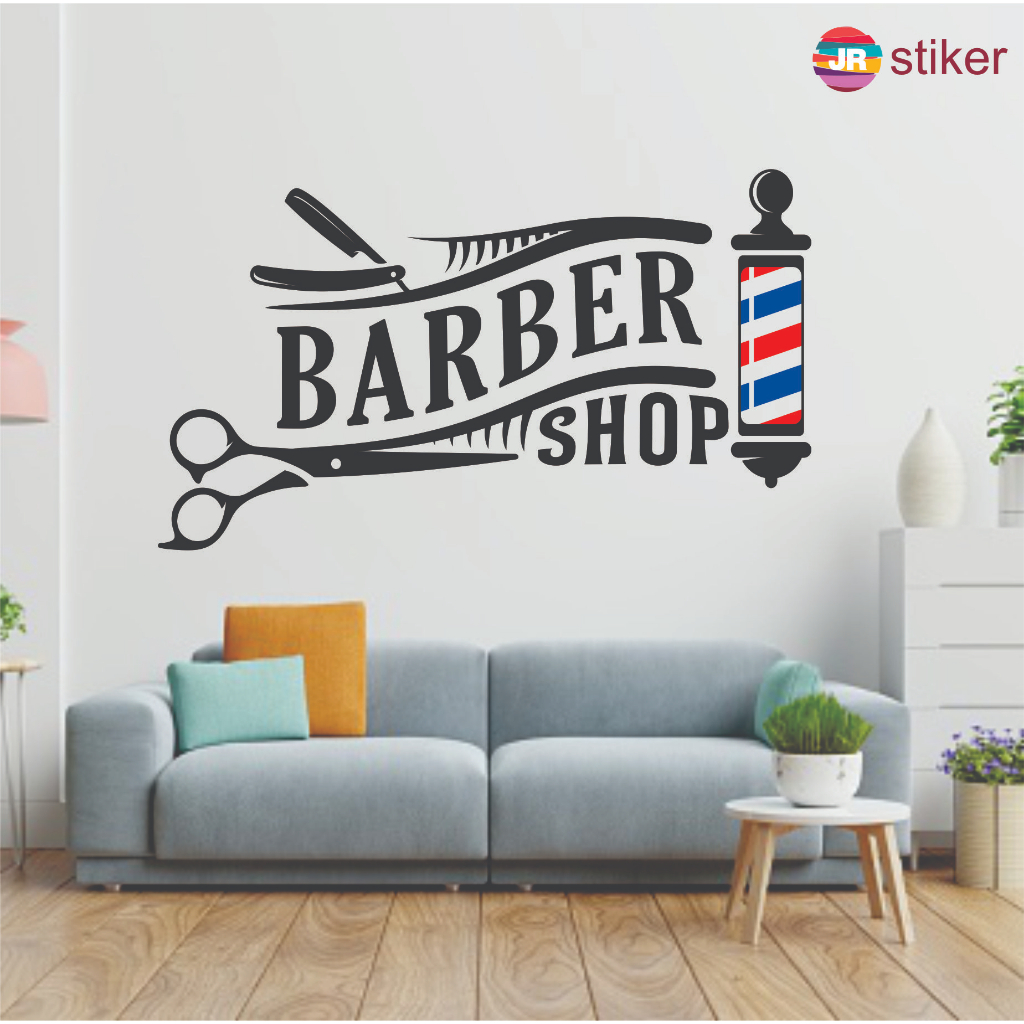 Jual Stiker cutting barber shop/stiker minimalis untuk barber shop ...
