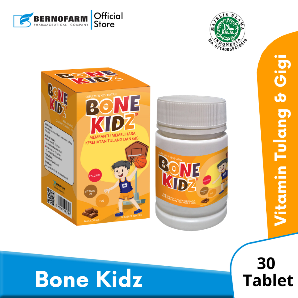 Jual Bone Kidz Tablet Kunyah Rasa Coklat - 30 Tablet | Shopee Indonesia