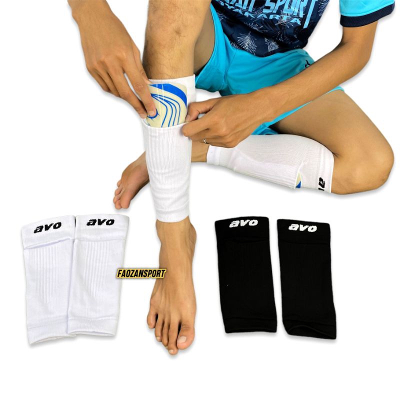 Jual Satu Paket Kaos Kaki Avo Shin Guard Olahraga Bola Futsal Pad ...