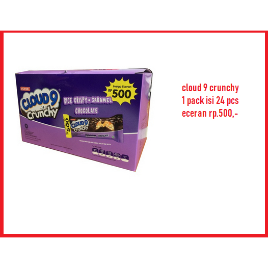 Jual Snack Cloud 9 Crunchy Makanan Ringan Bar Krispi Bersalut Coklat ...