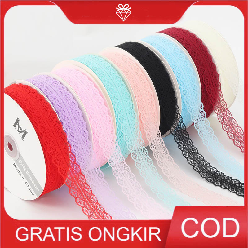 Jual Pita Renda Lace Ecer 1 METER - Pita Lace Polos - Pita Kado ...