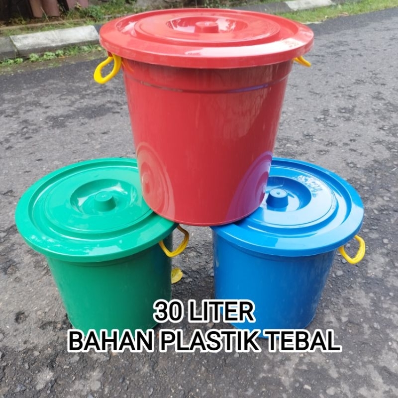 Jual Ember plastik warna 30 liter bahan dijamin tebal | Shopee Indonesia