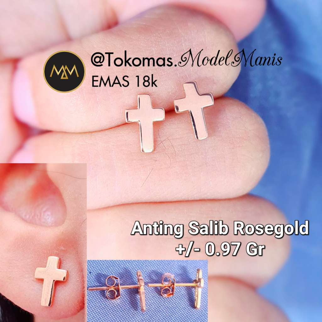 Jual Anting Tindik Salib Emas Rosegold 750 kadar 17k | Shopee Indonesia Jual Anting Tindik Salib Emas Rosegold 750 kadar 17k | Shopee Indonesia