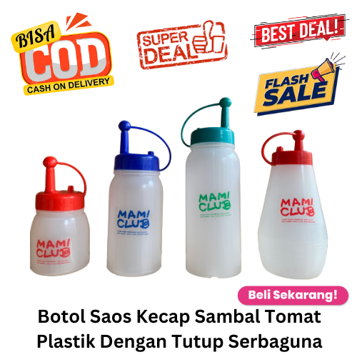 Jual [BISA COD] PROMO Botol Saos Kecap Sambal Tomat Plastik Dengan ...