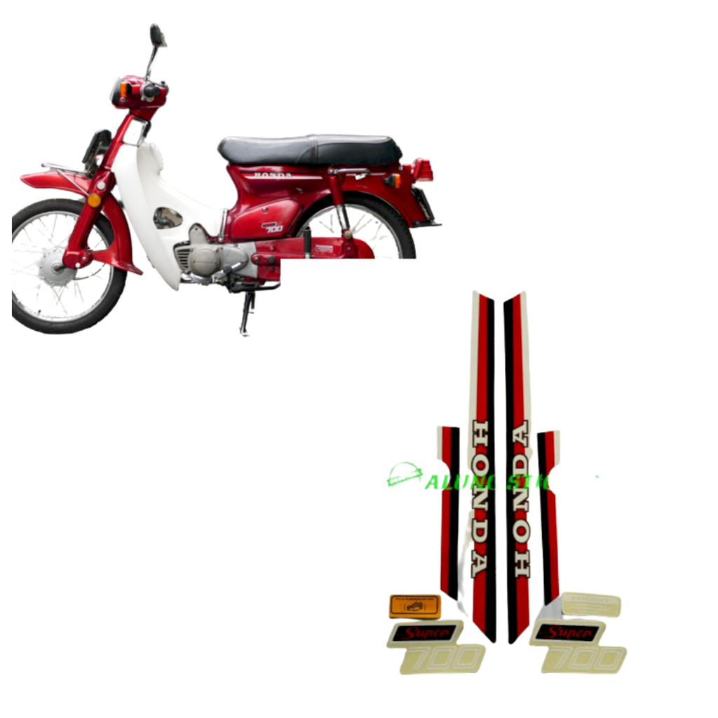 Jual STIKER STRIPING LIS LES BODY MOTOR HONDA c700 MERAH | Shopee Indonesia