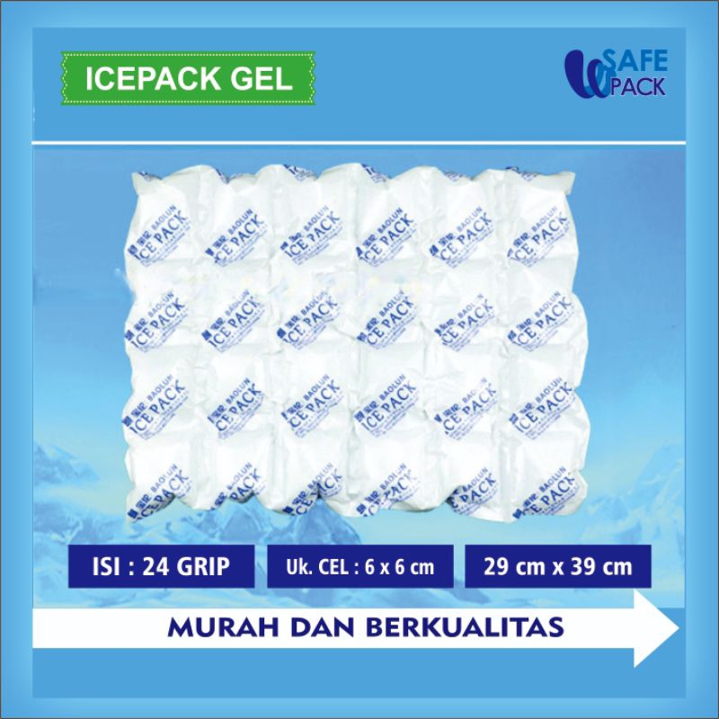 Jual ice pack gel lembaran 24 sel grid es gel pendingin dapat dipotong ...