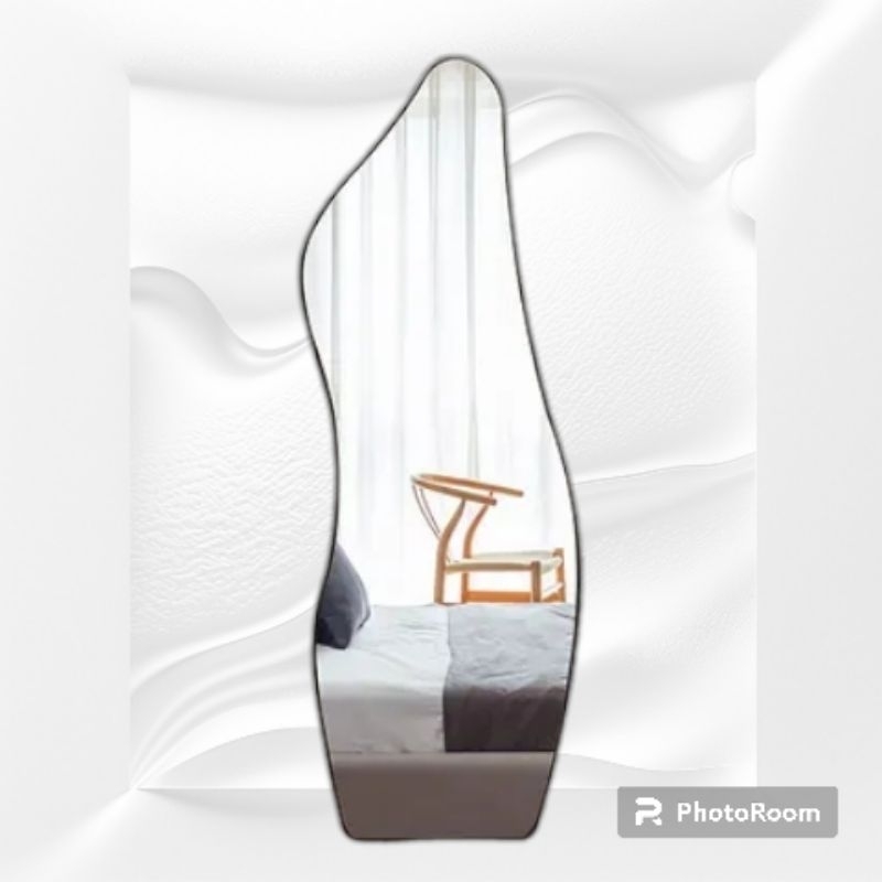 Jual Cermin Full body Besar List Hitam Minimalis Aestetick list hitam ...